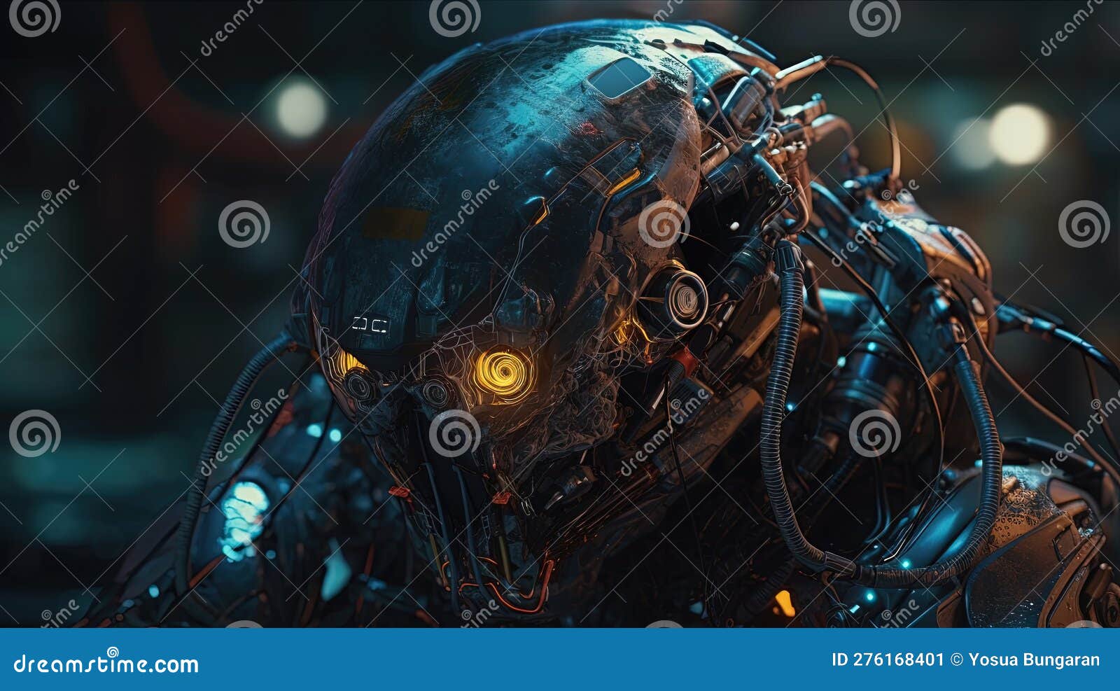 Poison Robot, Digital Art Illustration, Generative AI Stock ...