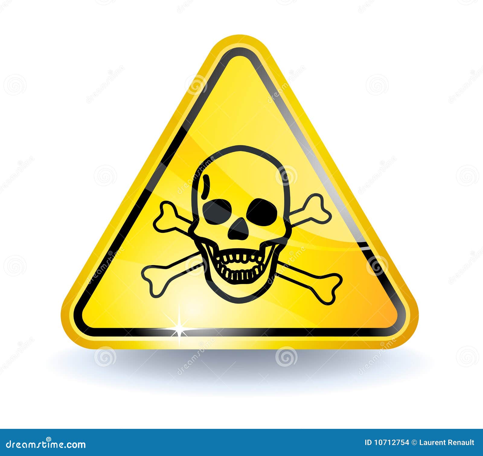 Poison sign stock vector. Illustration of shiny, contaminated - 10712754
