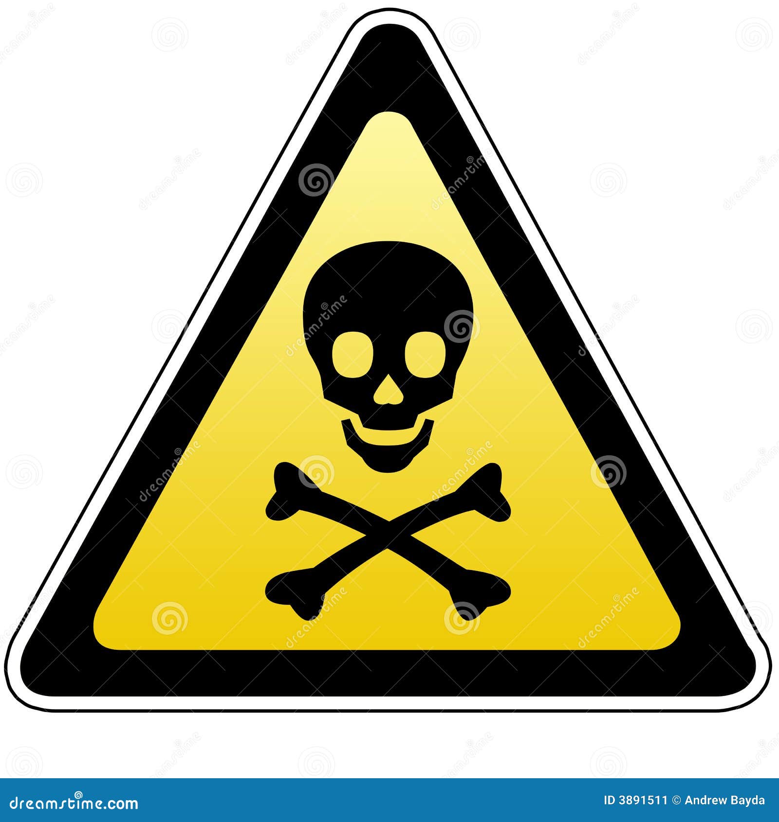 Poison sign stock vector. Illustration of crossbones, frighten - 3891511