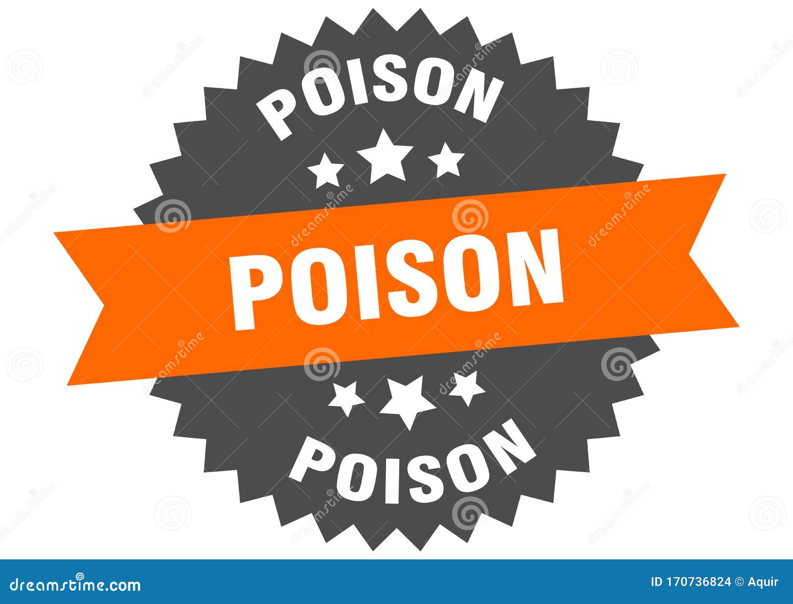 Poison Sign. Poison Circular Band Label. Poison Sticker Stock Vector ...