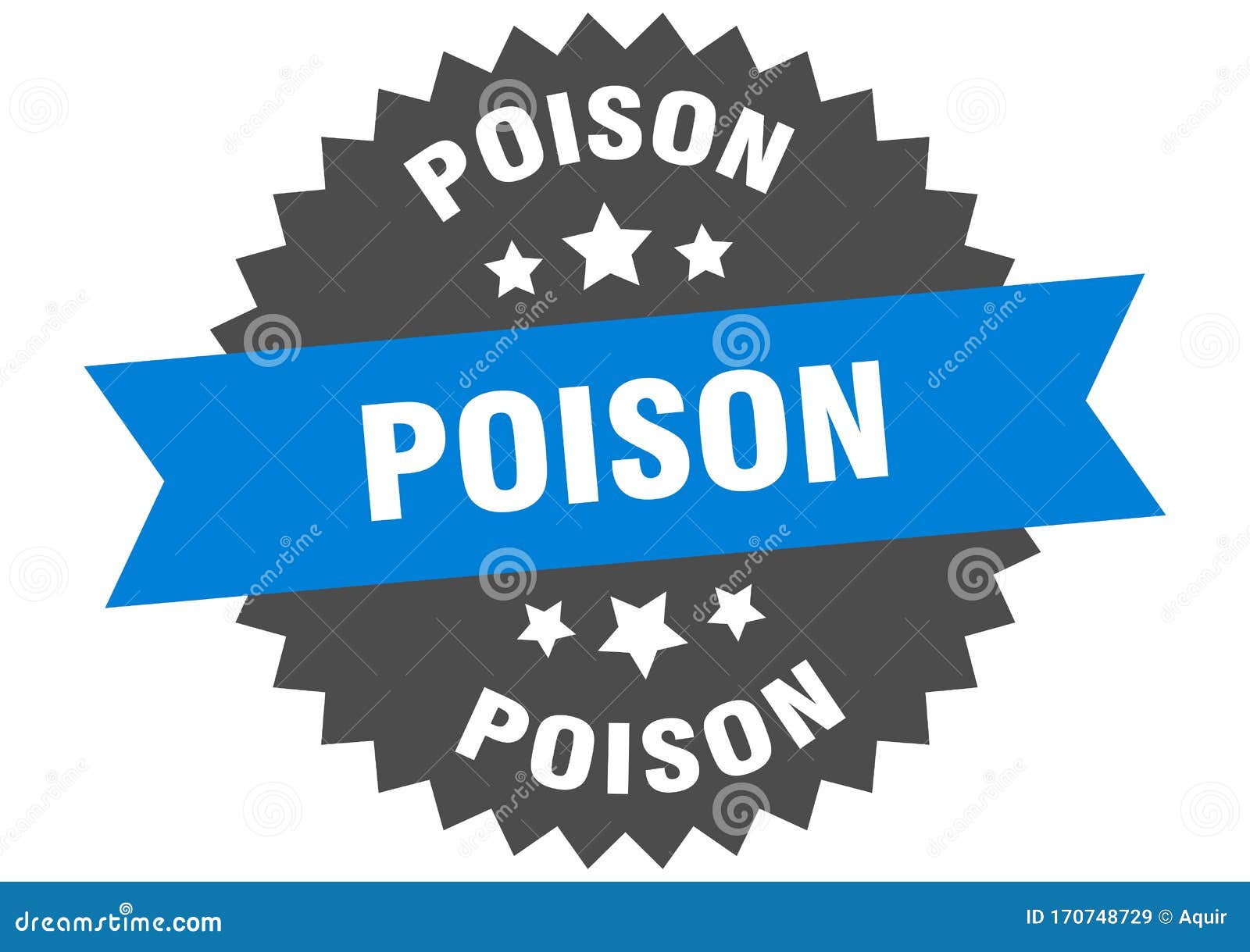 Poison Sign. Poison Circular Band Label. Poison Sticker Stock Vector ...