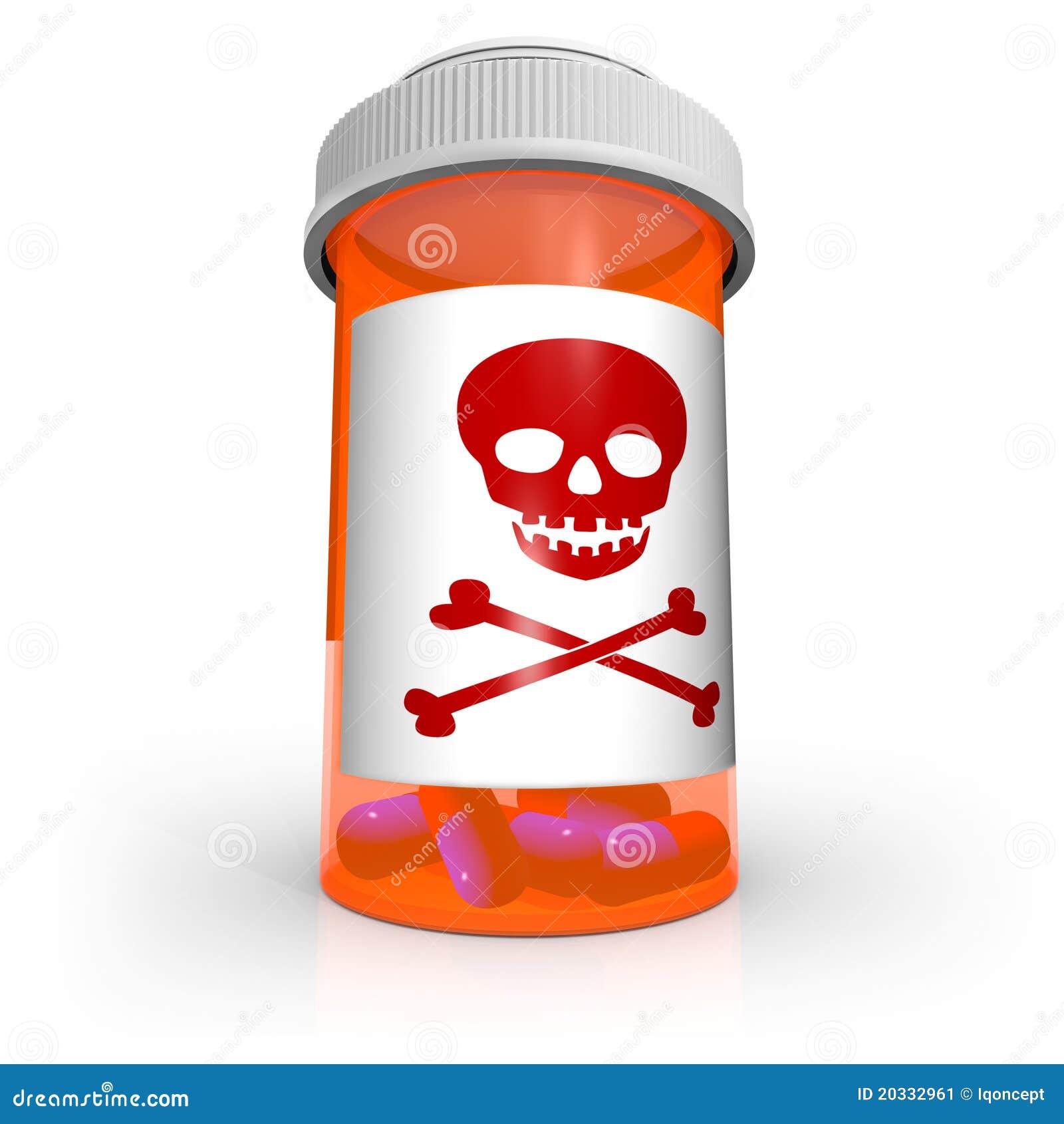 Poison Skull and Crossbones Medicine Bottle Stock Illustration - Illustration of pill ...