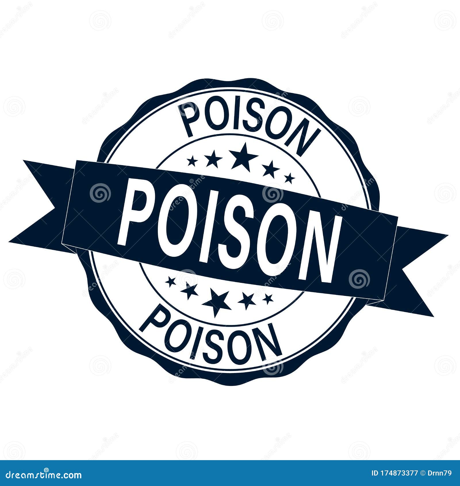 Poison. stamp stock vector. Illustration of risk, insignia - 174873377