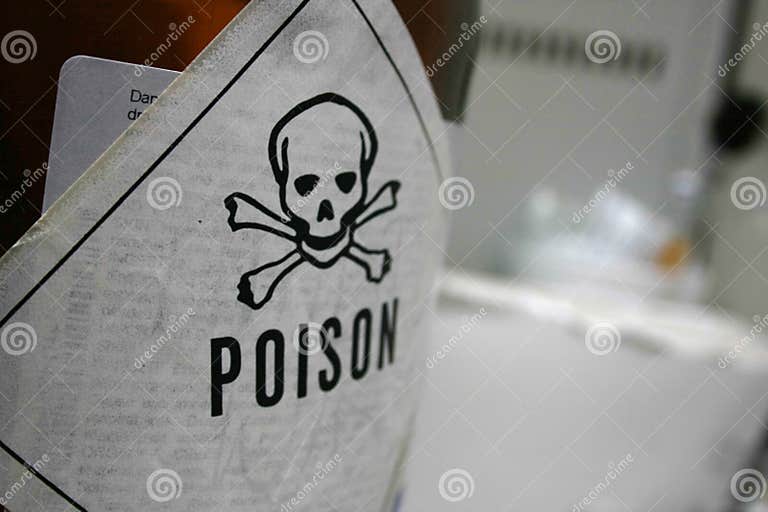 Poison Sticker stock photo. Image of hazard, chemical - 13016954