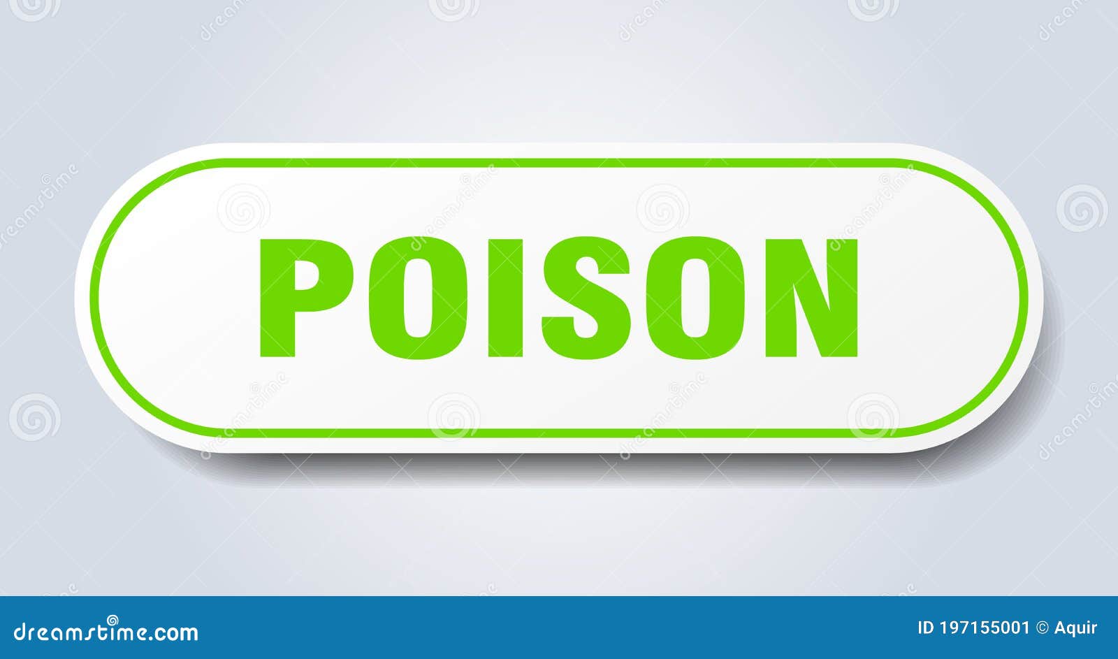 Poison sticker. stock vector. Illustration of button - 197155001