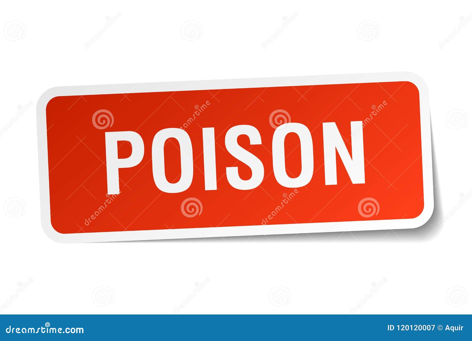 Poison sticker stock vector. Illustration of vector - 120120007