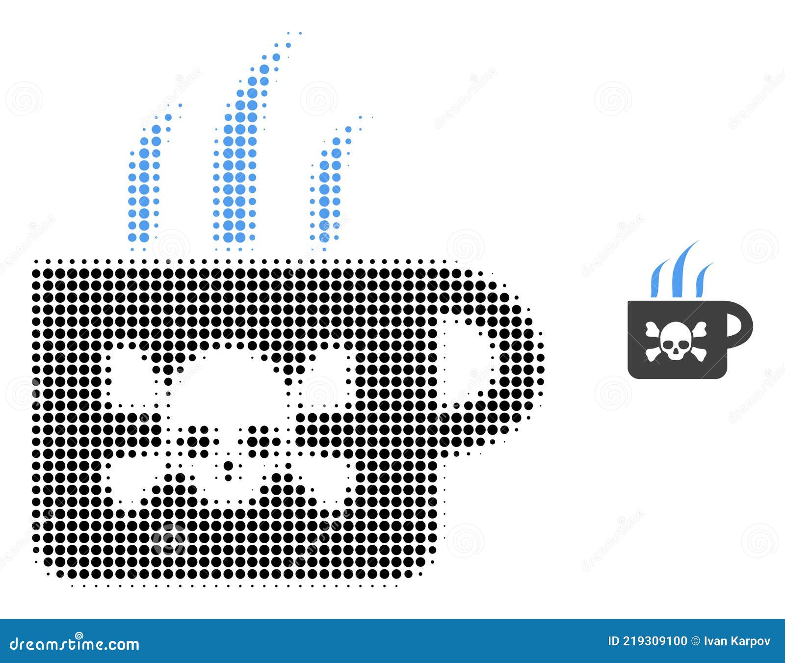 Poison Tea Halftone Dot Icon Stock Vector - Illustration of danger ...