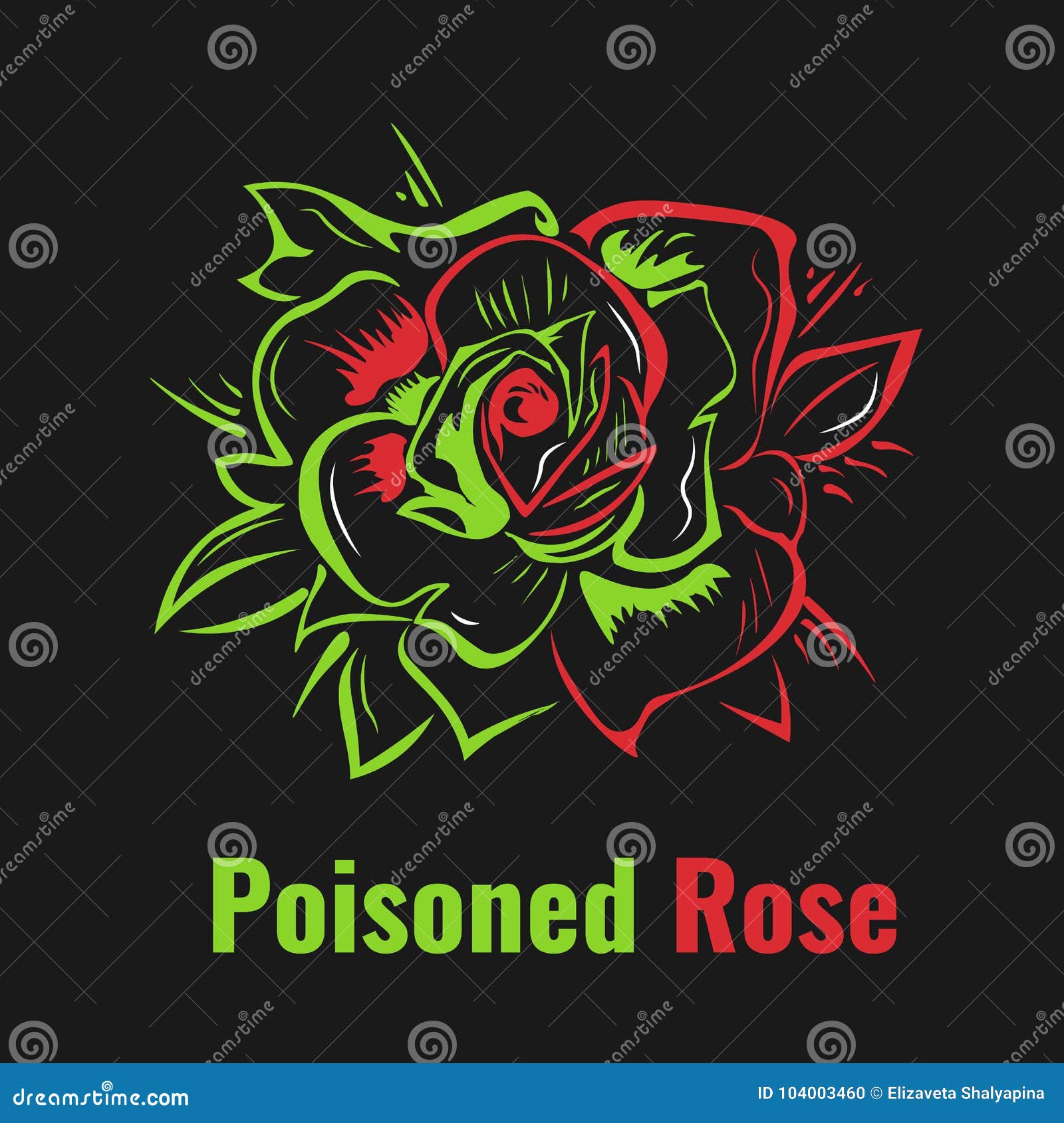 Poisoned Rose. Dangerous One Stock Vector - Illustration of black ...