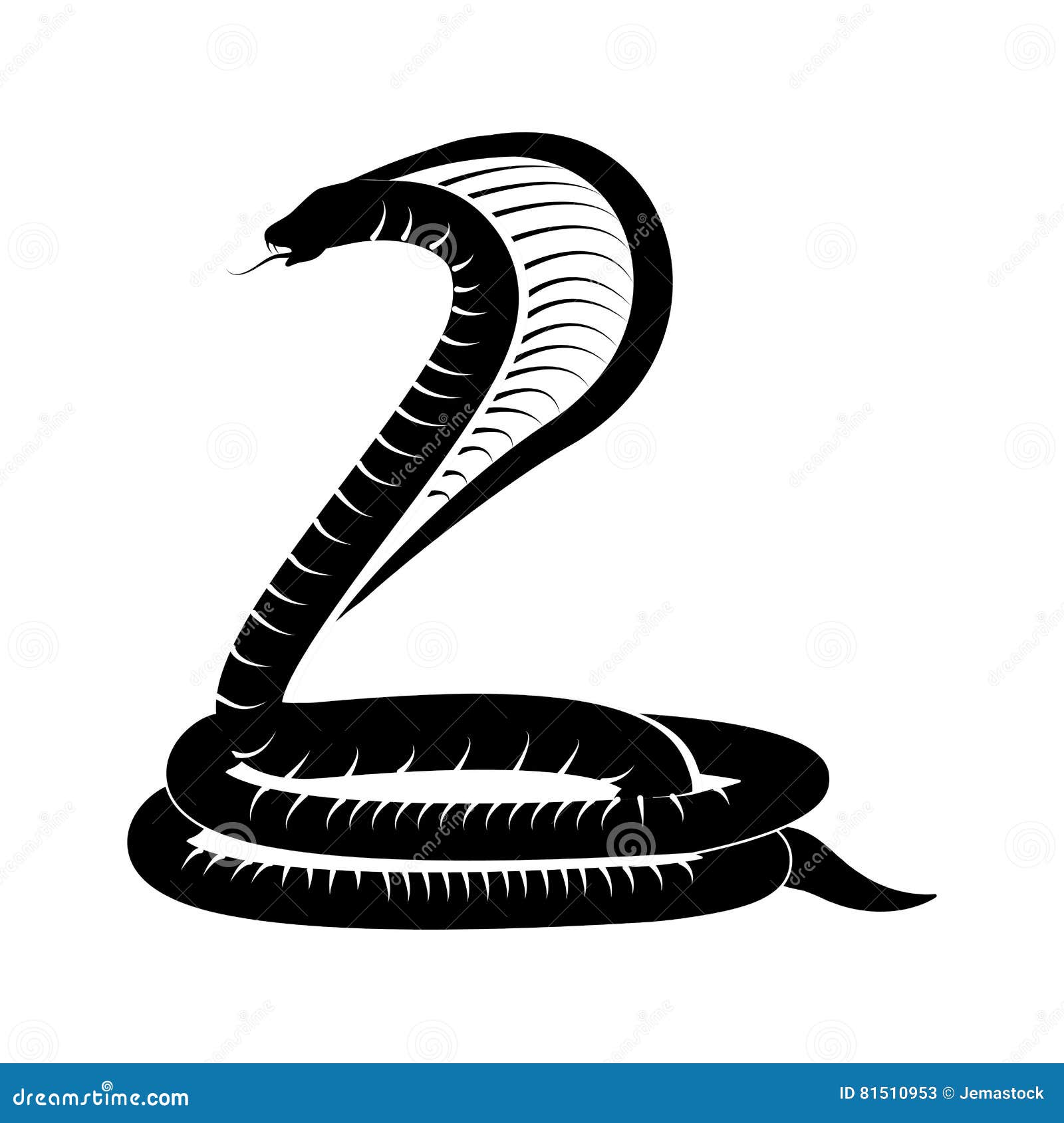 Poisonous Cobra serpent stock vector. Illustration of deadly - 81510953