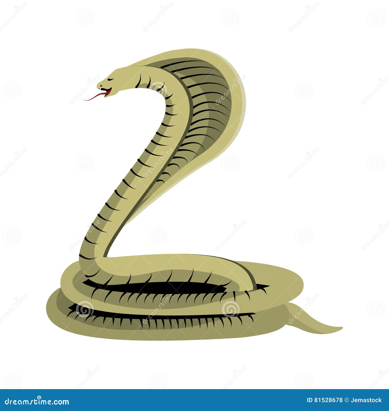Poisonous Cobra serpent stock vector. Illustration of dangerous - 81528678