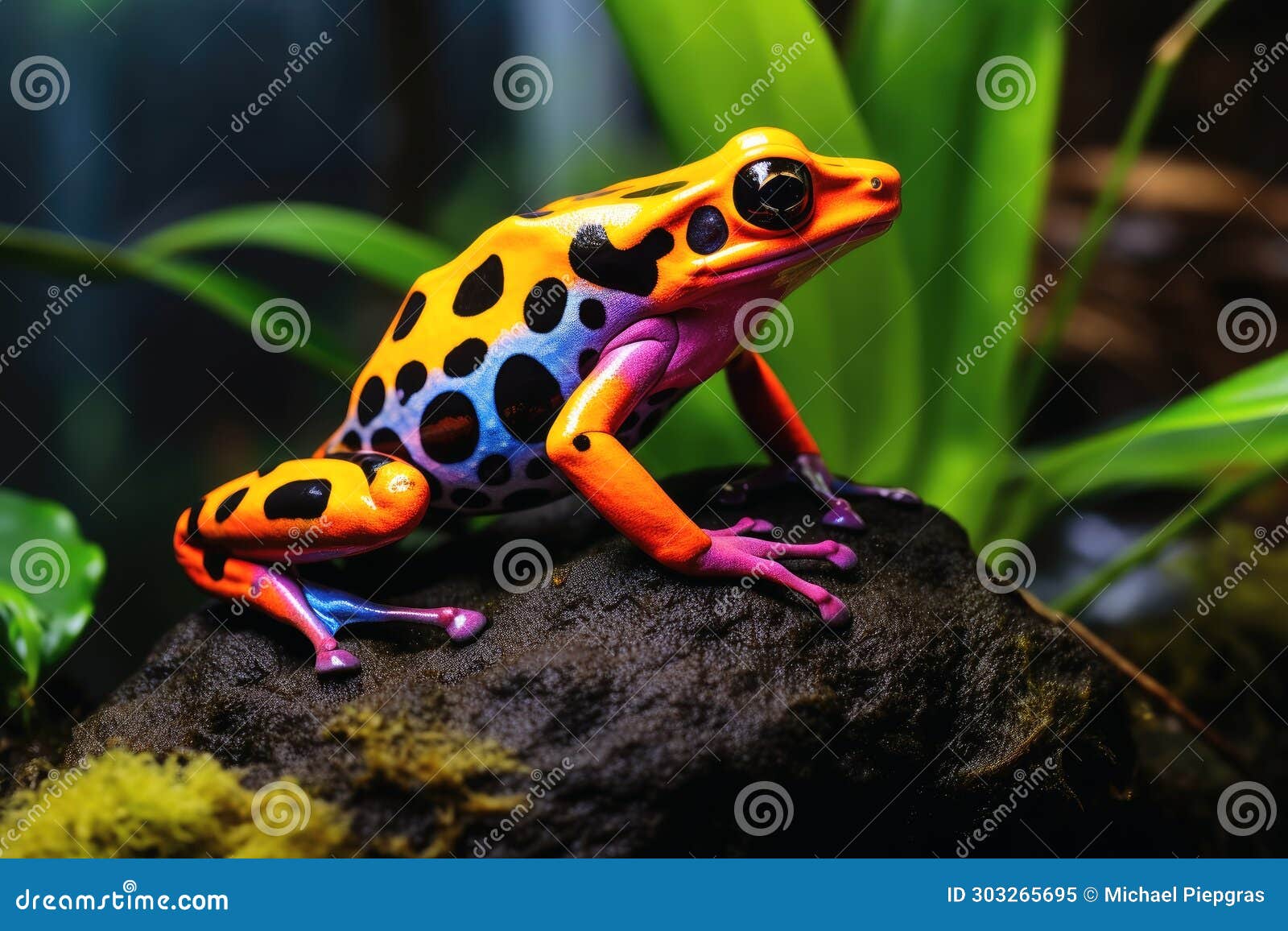 Poisonous Frog From Tropical Regions, Dendrobates Tinctorius Azureus ...