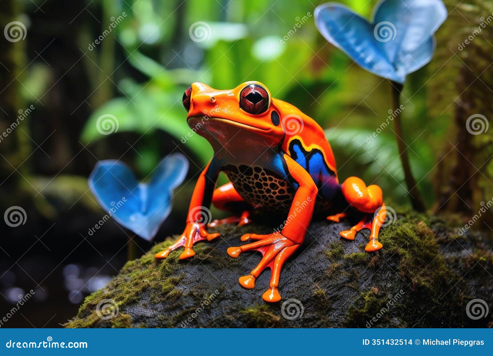 Poisonous Frog From Tropical Regions, Dendrobates Tinctorius Azureus ...