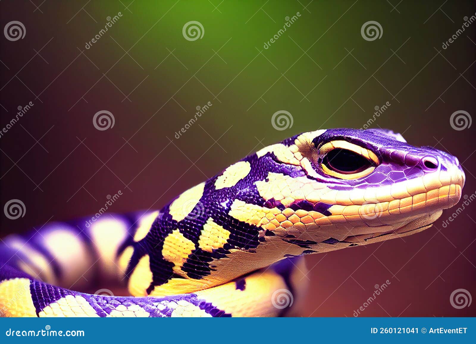 Poisonous Snake on Branch of Tropical Tree Stock Image - Image of head ...