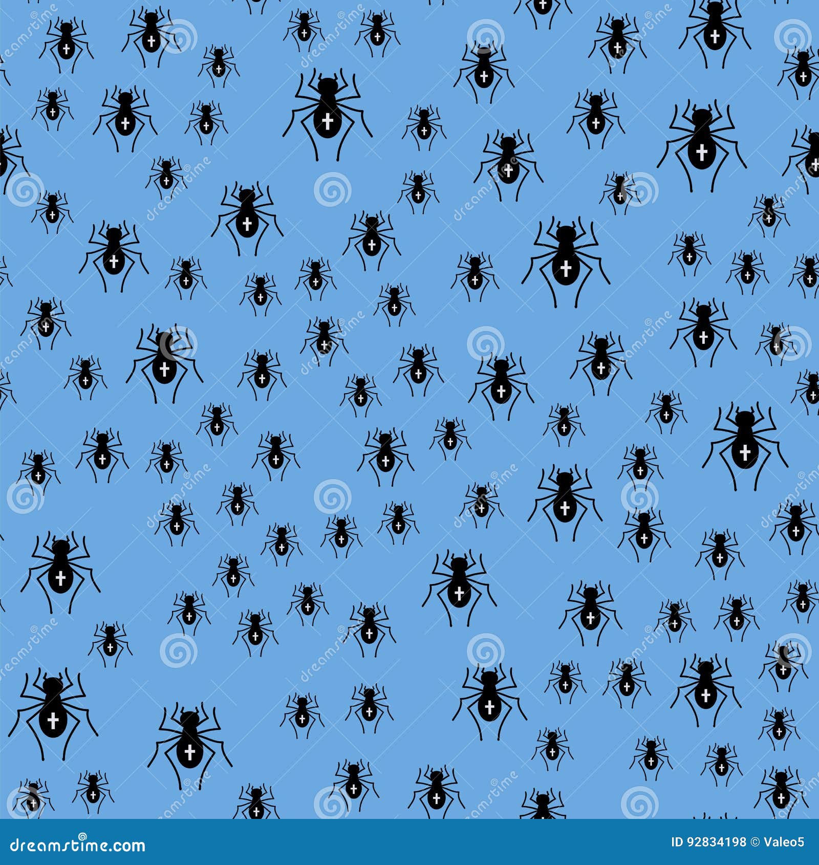 Poisonous Spider Seamless Pattern Stock Vector - Illustration of cobweb ...