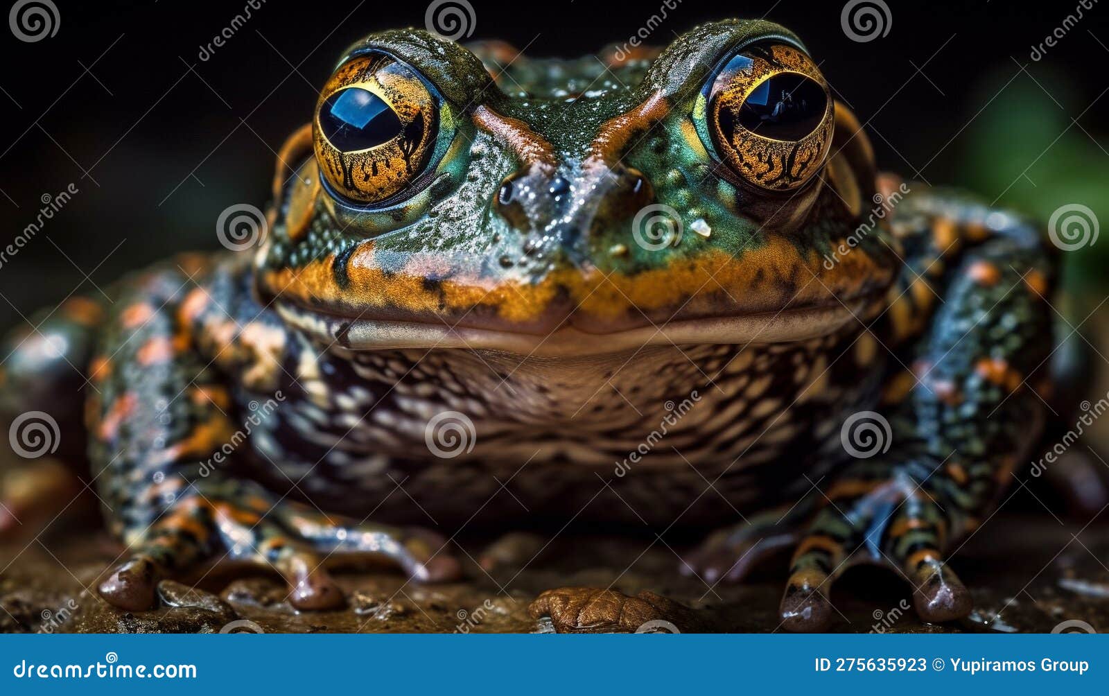 Poisonous Toad Staring, Close Up, in Nature Generated by AI Stock ...