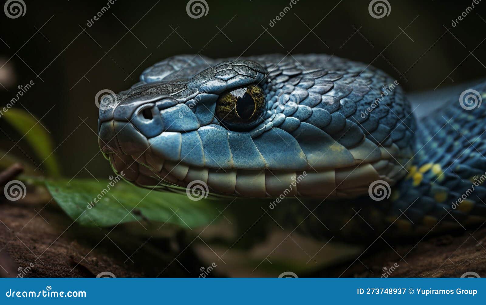 Poisonous Viper Close Up, Focus on Aggression Generated by AI Stock ...
