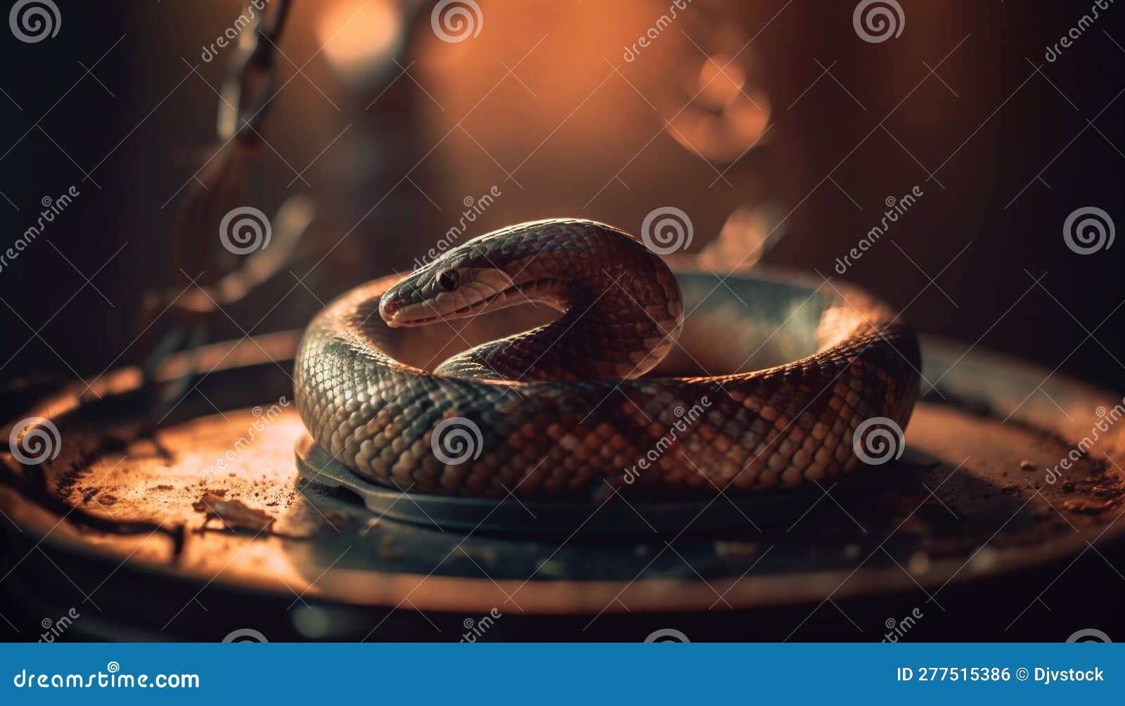 Poisonous Viper Spiral Pattern on Skin, Close Up and Dangerous ...