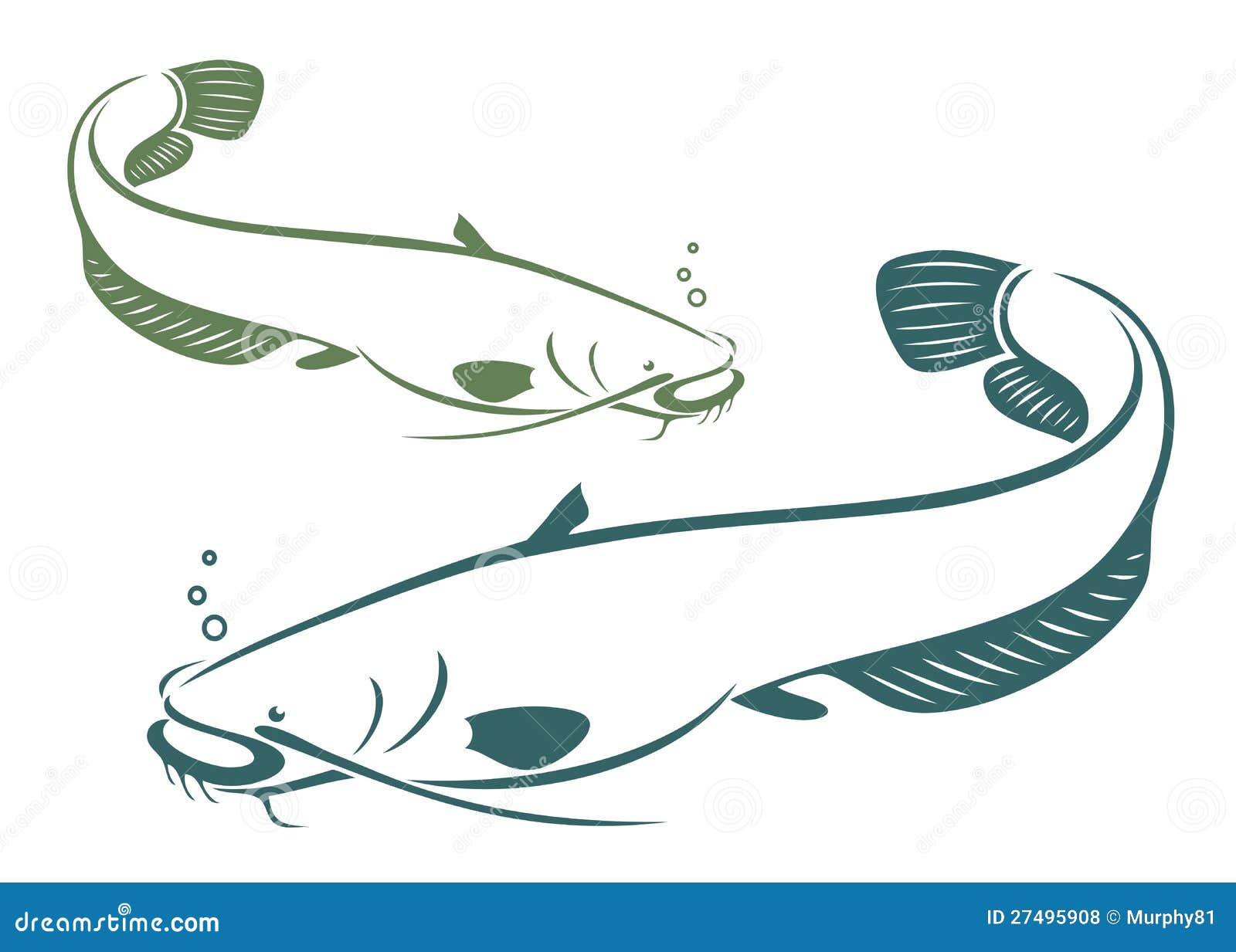 Poisson-chat illustration de vecteur. Illustration du poissons - 27495908
