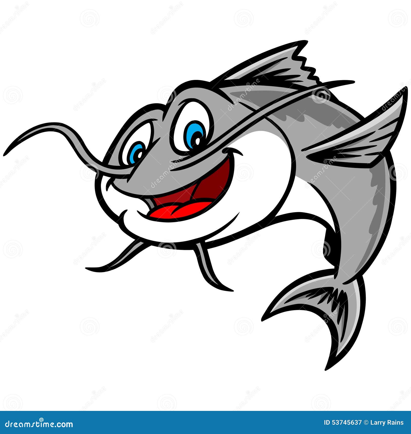 Poisson-chat illustration de vecteur. Illustration du poissons - 53745637