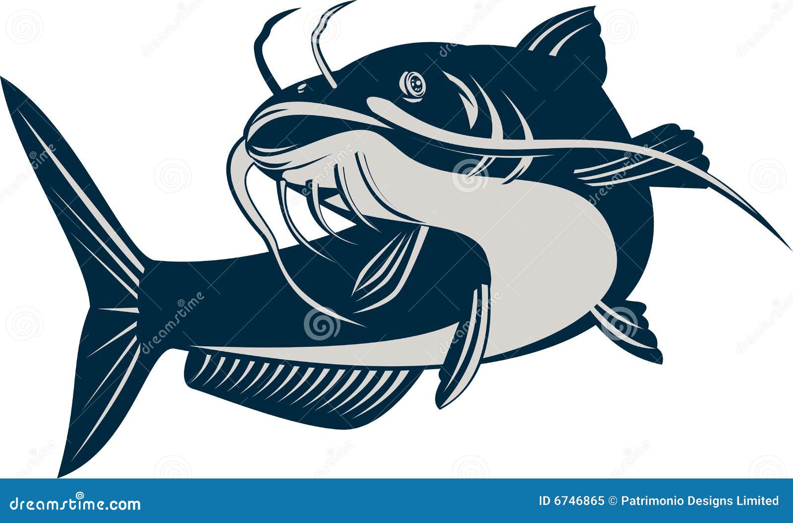 Poisson-chat illustration de vecteur. Illustration du complètement ...