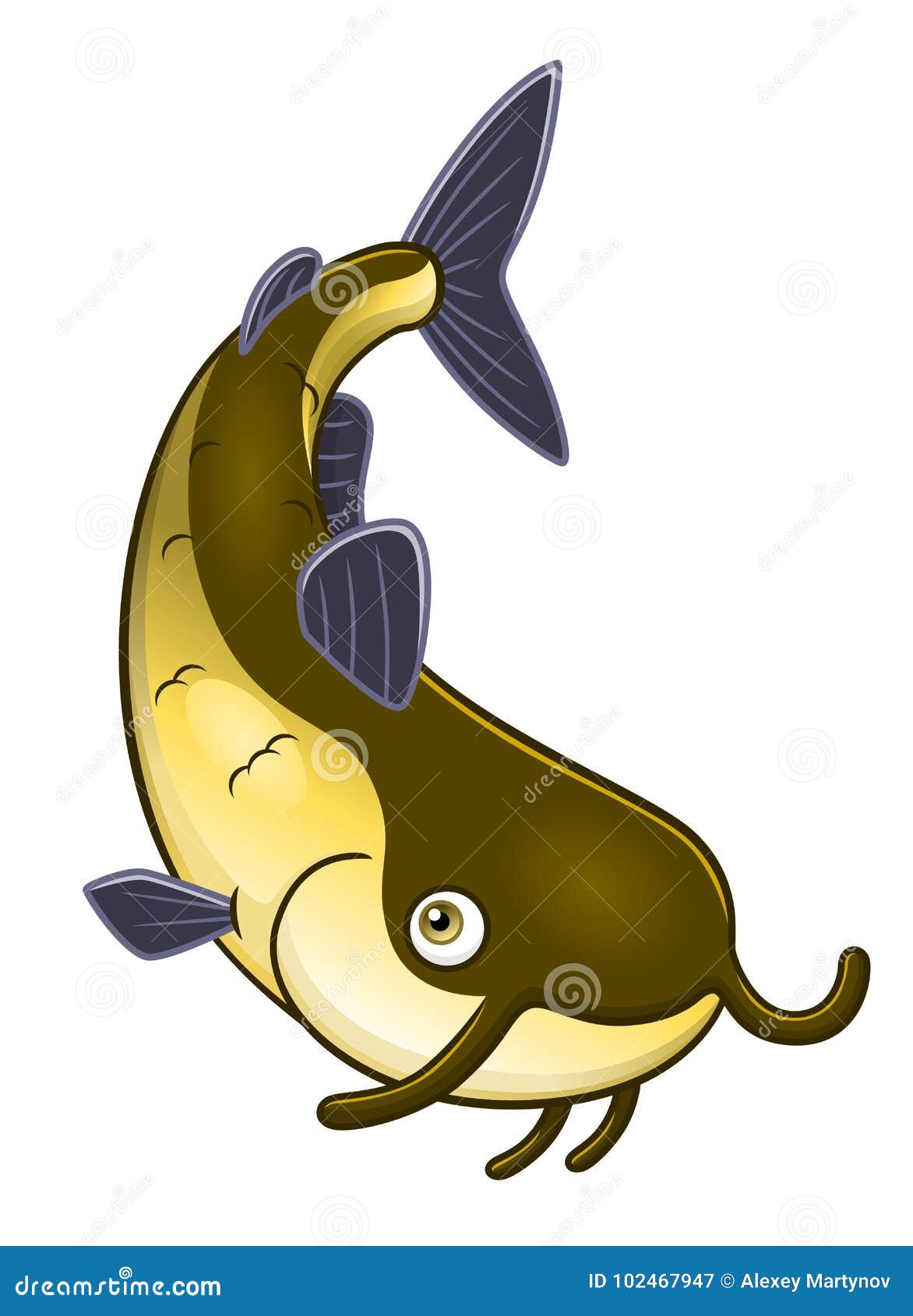 Poisson-chat De Bande Dessinée Illustration de Vecteur - Illustration ...