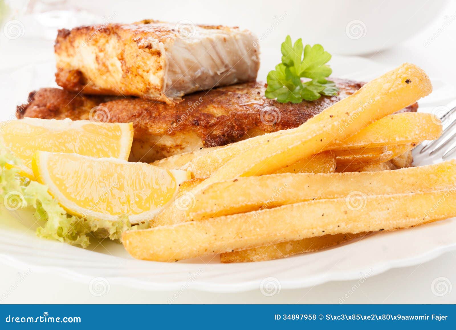 Poisson-frites photo stock. Image du rapide, fermer, personne - 34897958