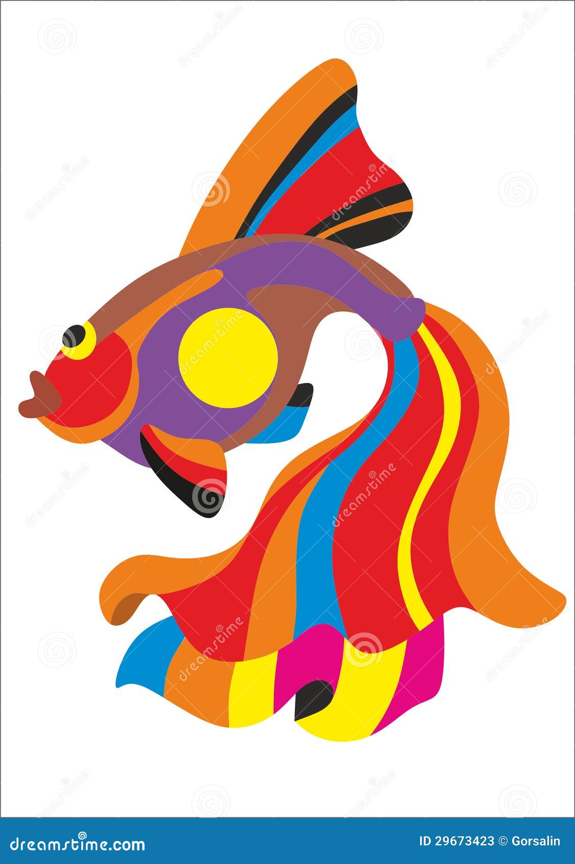 Poisson rouge illustration stock. Illustration du couleur - 29673423