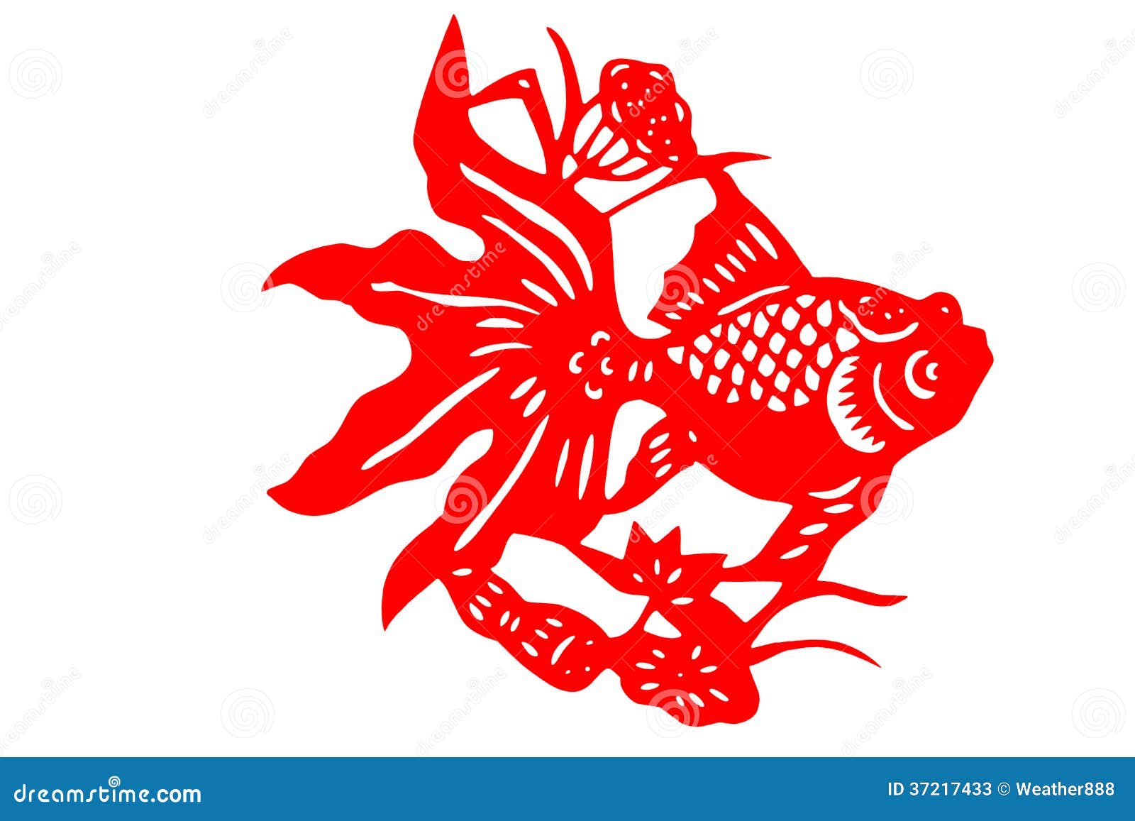 Poisson Rouge Chinois De Papier-coupe Image stock - Image du blanc ...