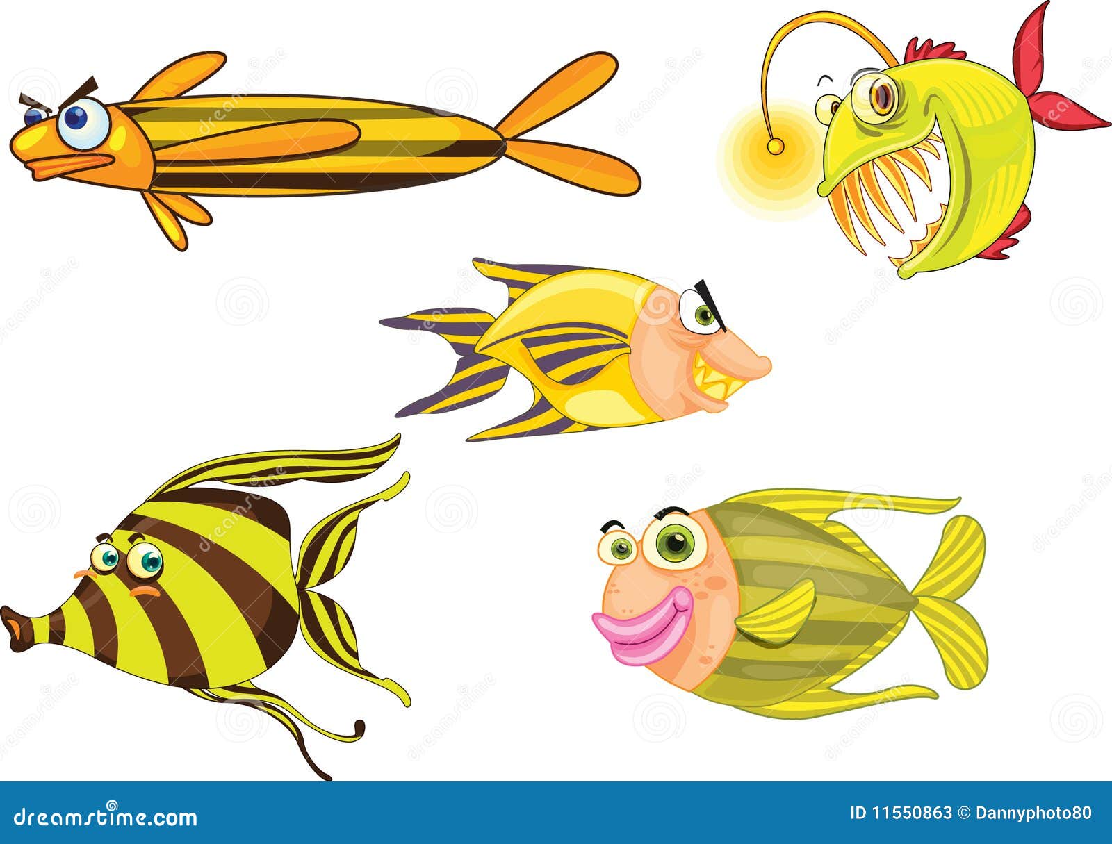Poissons illustration de vecteur. Illustration du peinture - 11550863