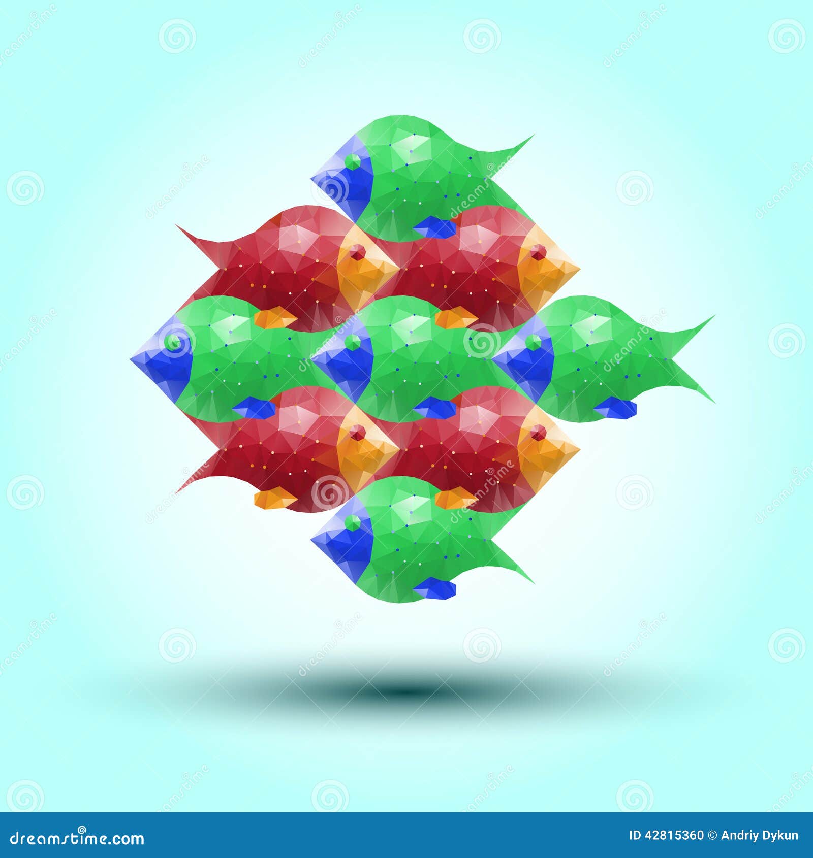 Poissons abstraits illustration de vecteur. Illustration du abstrait ...