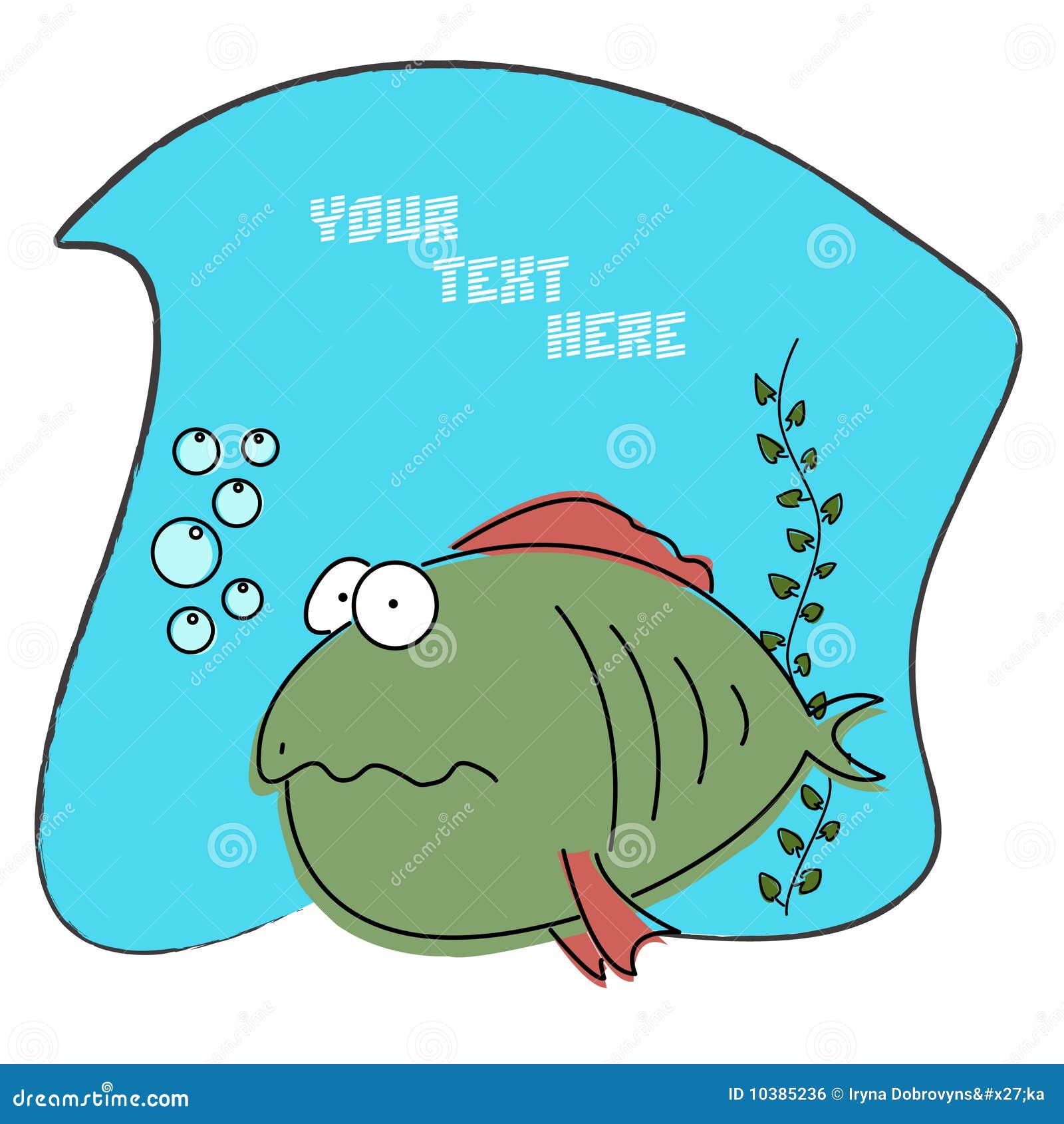 Poissons Comiques De Dessin Animé Illustration de Vecteur ...