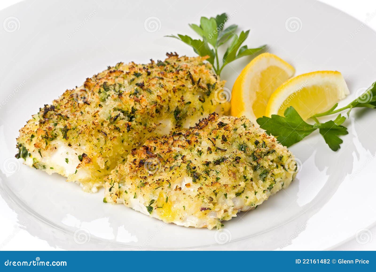 Poissons Cuits Au Four Avec La Chapelure Photo stock - Image du parts ...