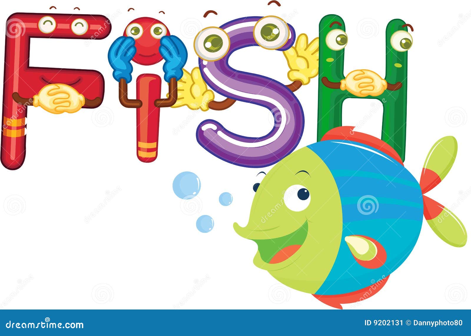 Poissons d'alphabet illustration stock. Illustration du lettres - 9202131