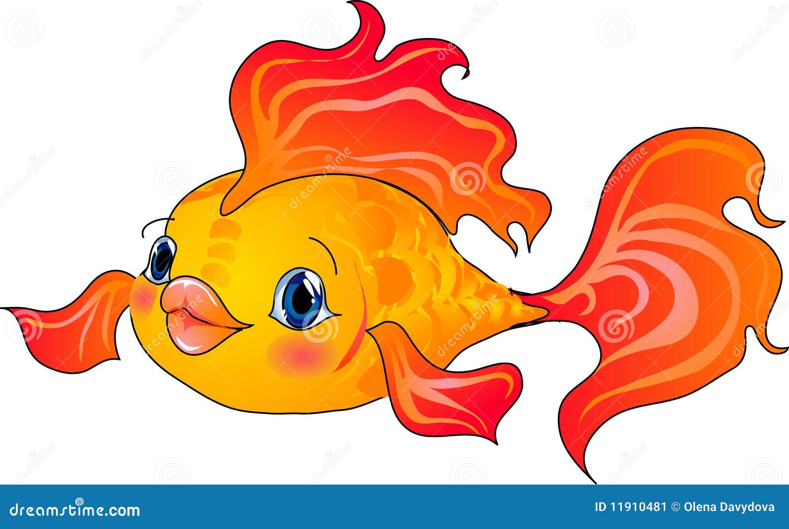 Poissons D'or De Dessin Animé Image stock - Image: 11910481