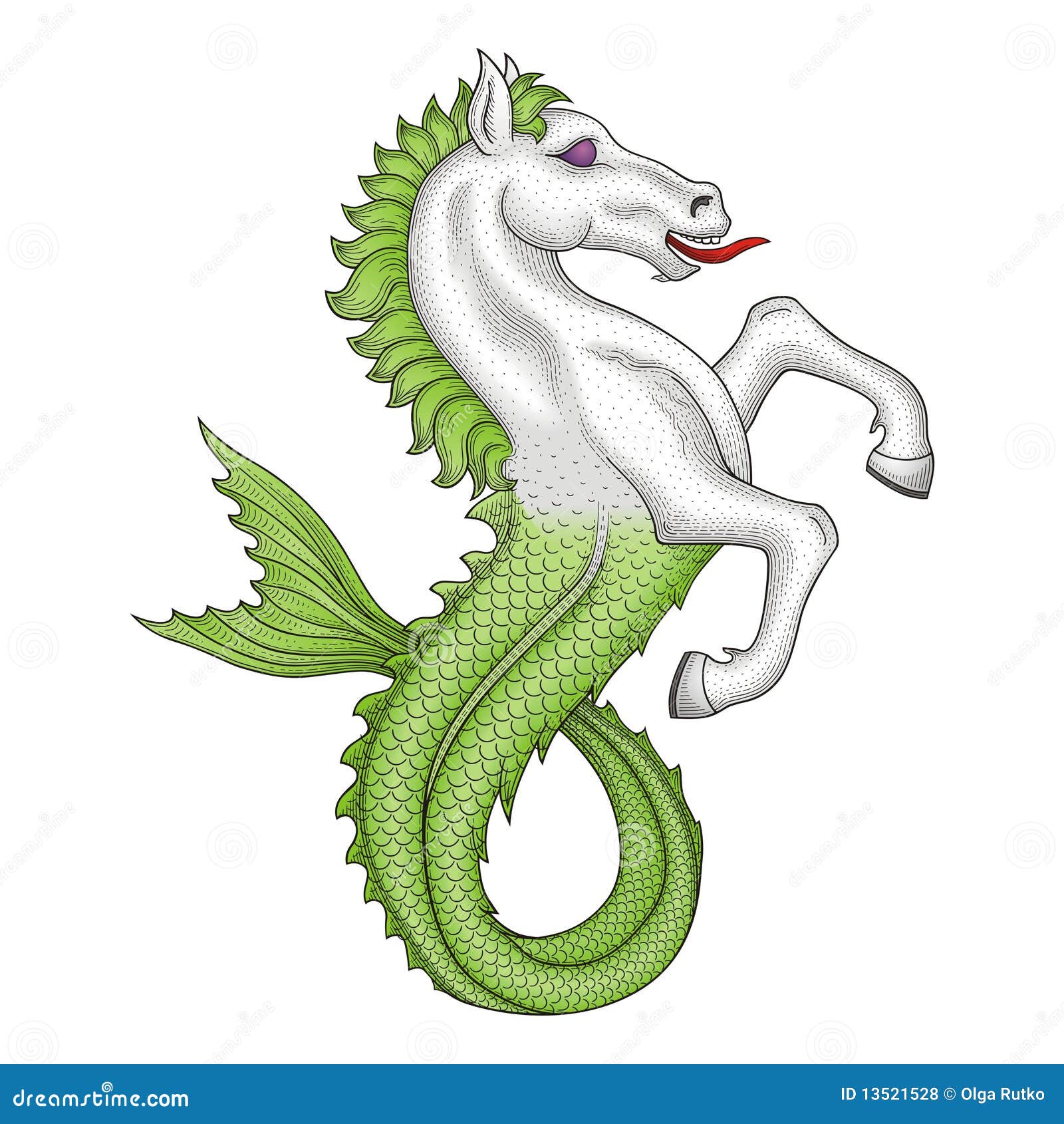 Poissons de cheval illustration de vecteur. Illustration du ornement ...