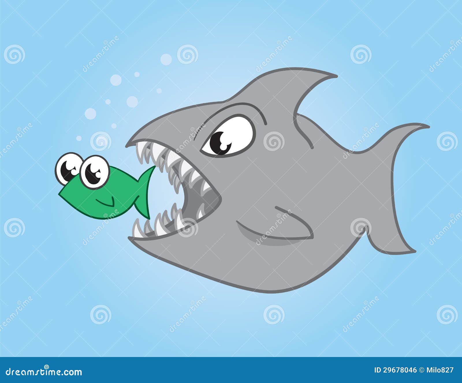 Poissons Mangeant Des Poissons Illustration de Vecteur - Illustration ...