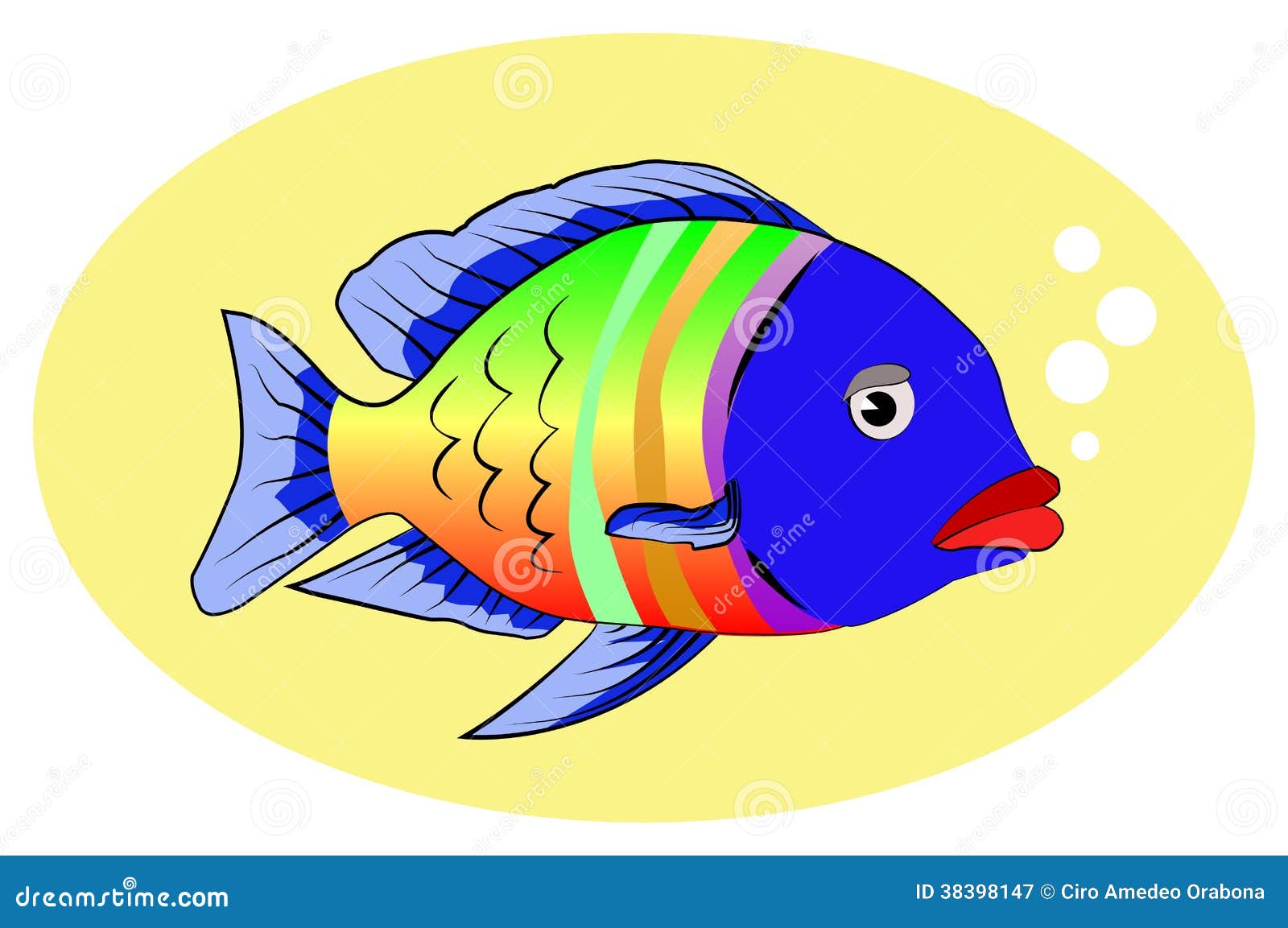 Poissons multicolores illustration de vecteur. Illustration of ...