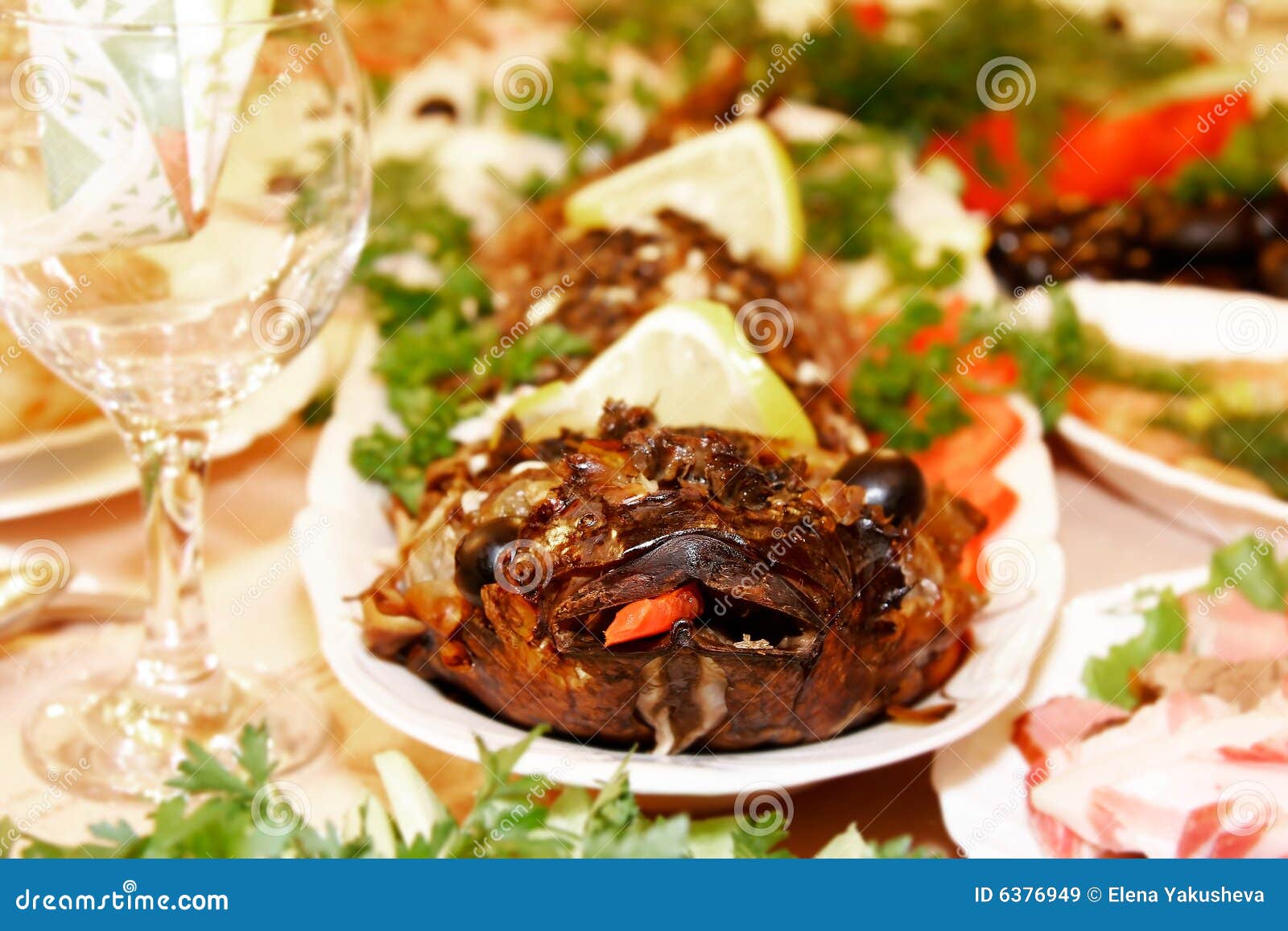 Poissons Servis Au Repas Image. Image: 6376949