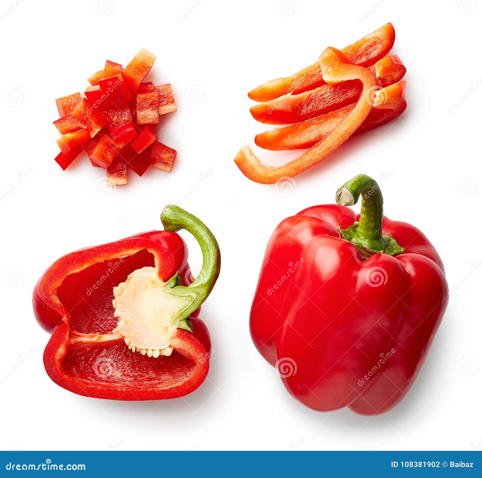 Poivron Rouge Doux D'isolement Sur Le Blanc Photo stock - Image du doux ...