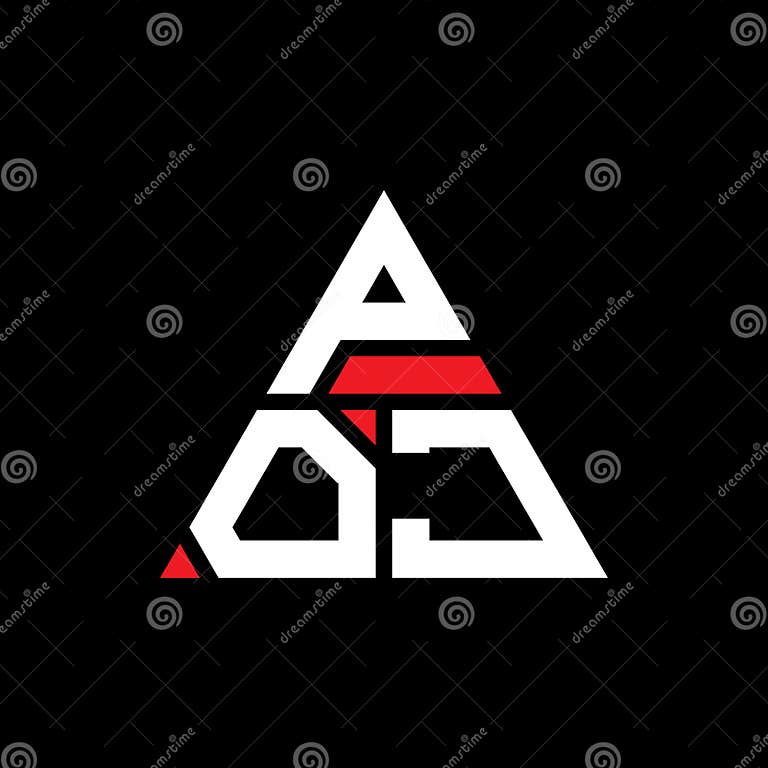 POJ Triangle Letter Logo Design with Triangle Shape. POJ Triangle Logo ...