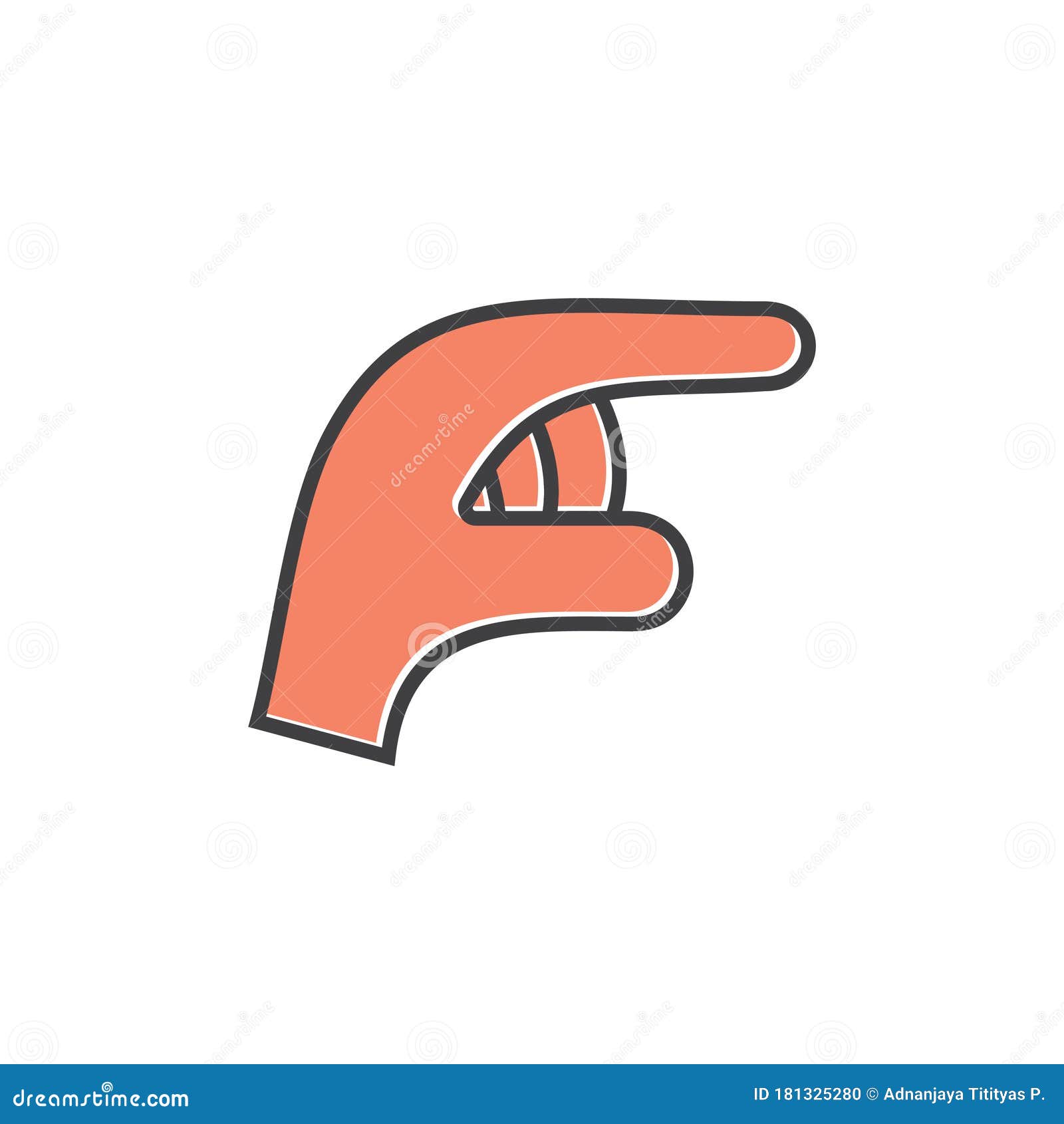 Poke Hand Simple Decoration Vector Stock Vector - Illustration of poke ...