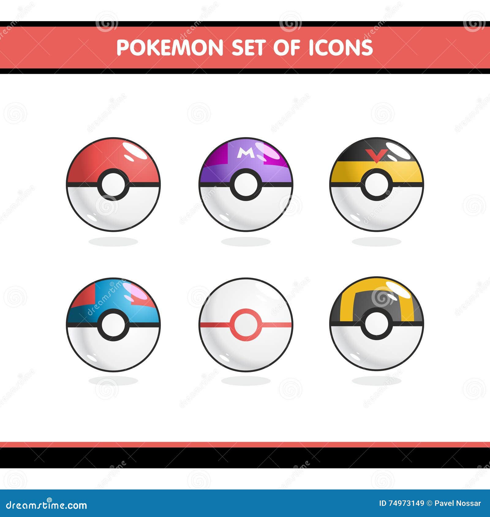 Pokemon icons set editorial stock image. Illustration of logo - 74973149