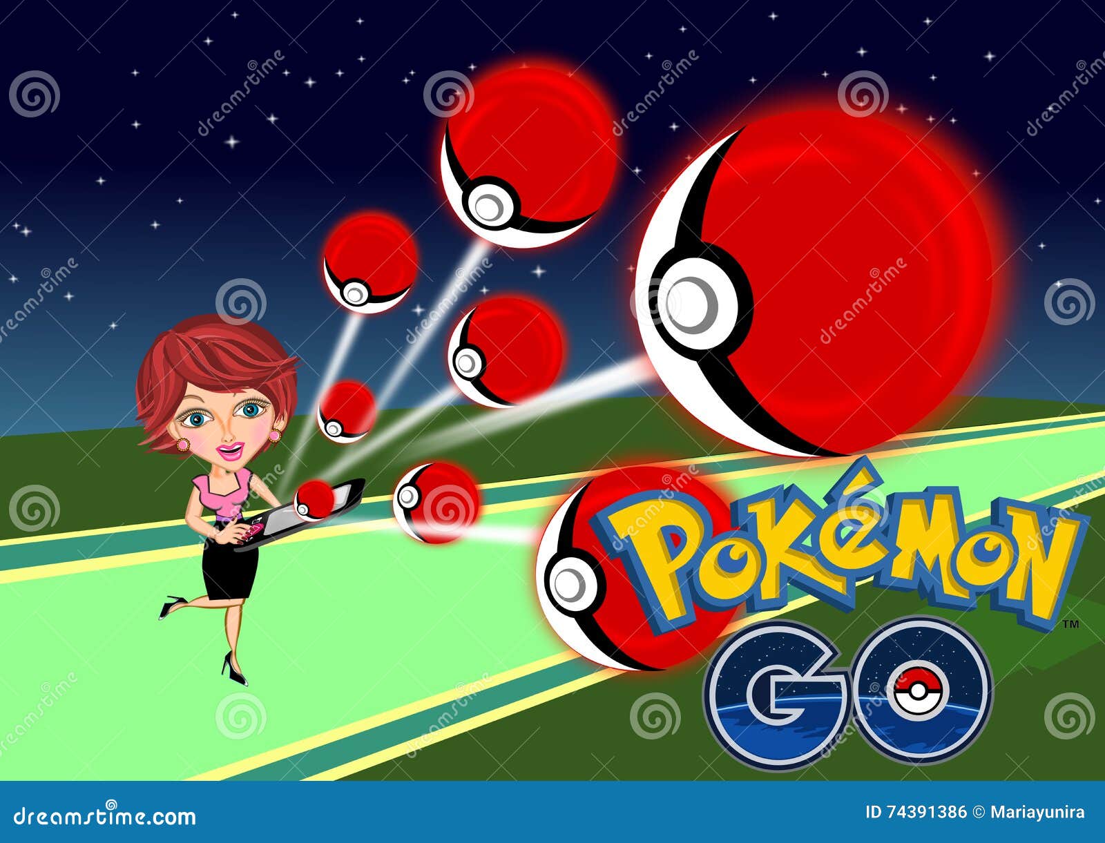 Pokemon va foto editorial. Ilustración de juego, ilustraciones - 74391386