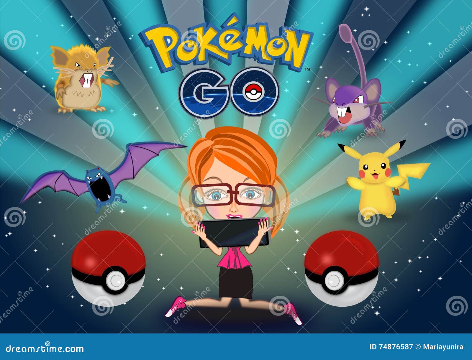 Pokemon va fotografía editorial. Ilustración de androide - 74876587