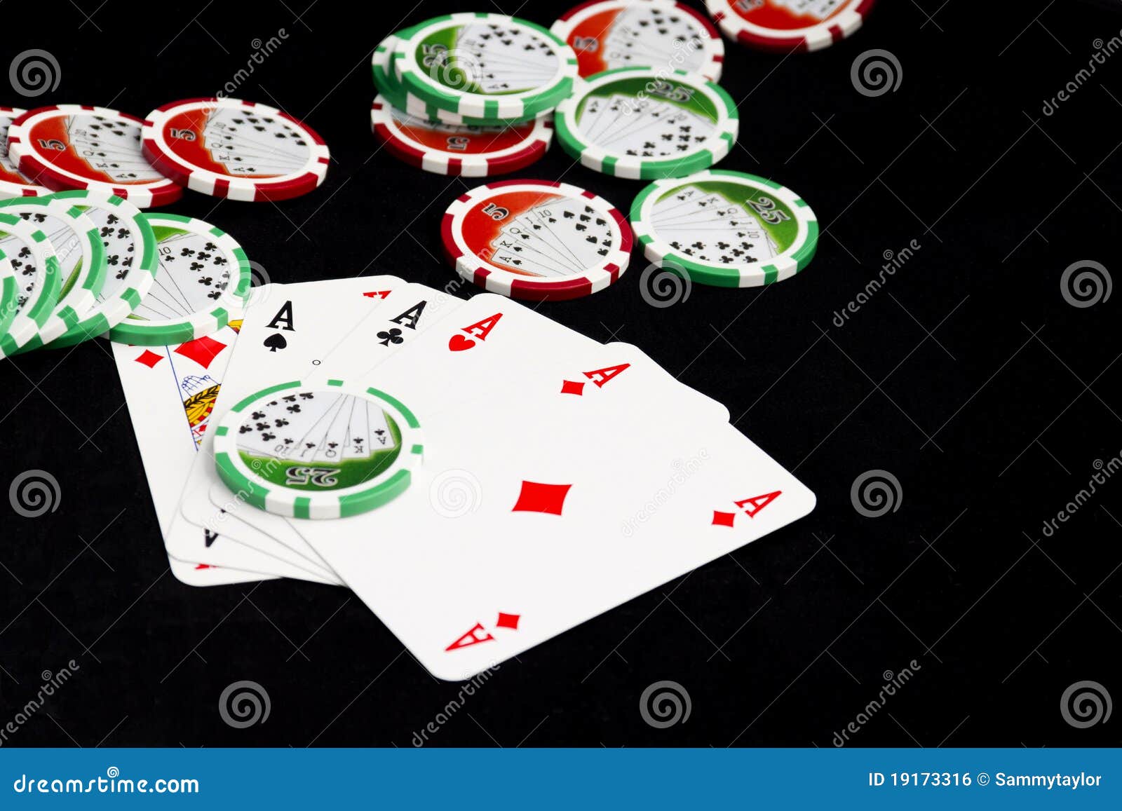 Poker of aces stock photo. Image of green, betting, player - 19173316