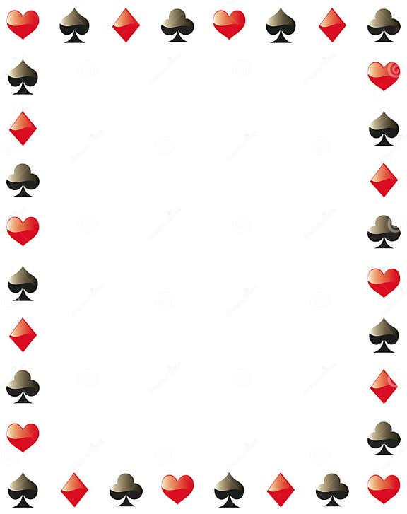 Poker border frame stock vector. Illustration of background - 39491053