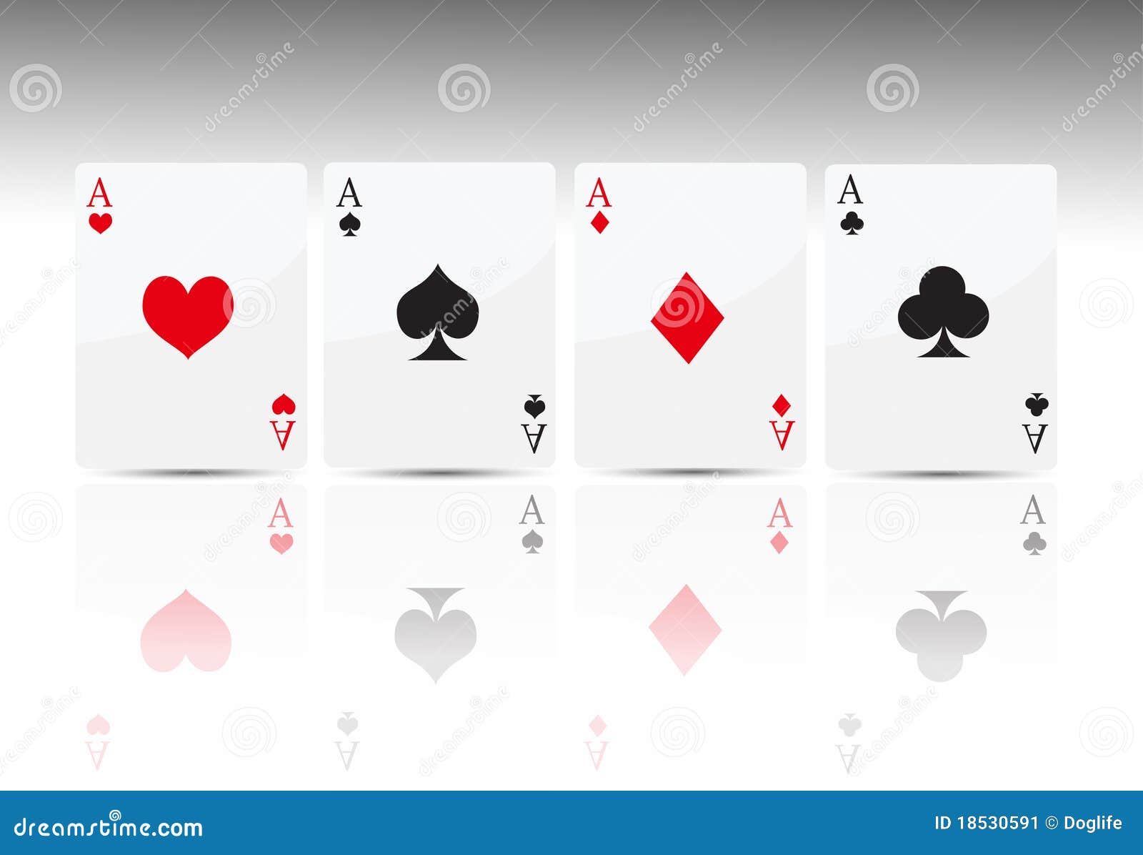Poker card 4 ace stock vector. Illustration of pattern - 18530591