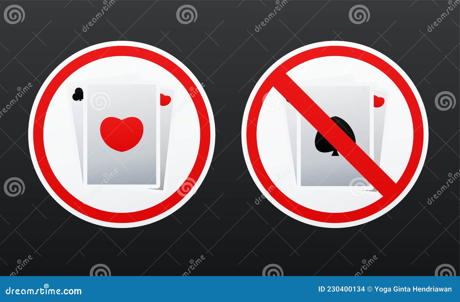 Poker Card Allowed and No Poker Card Allowed. Gambling is Prohibited ...