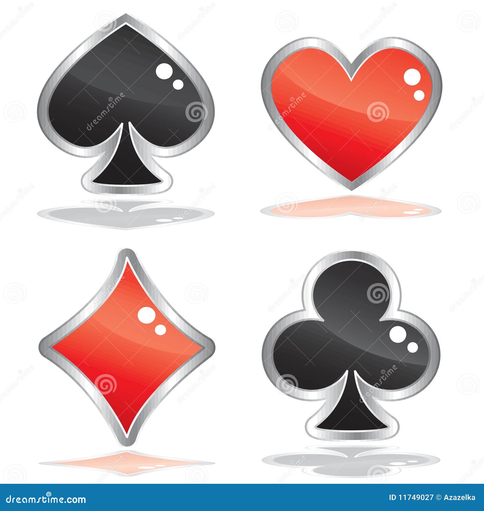 Poker card signs stock vector. Illustration of drawing - 11749027