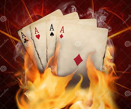 Poker Cards Burn in the Fire Stock Image - Image of gamble, lose: 31006063
